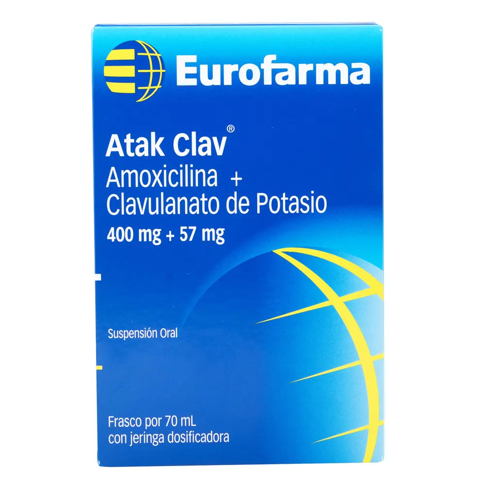 Atak Clav 400 Mg/57 Mg Frasco X 70 Ml (Acido Clavulanico - Amoxicilina ...