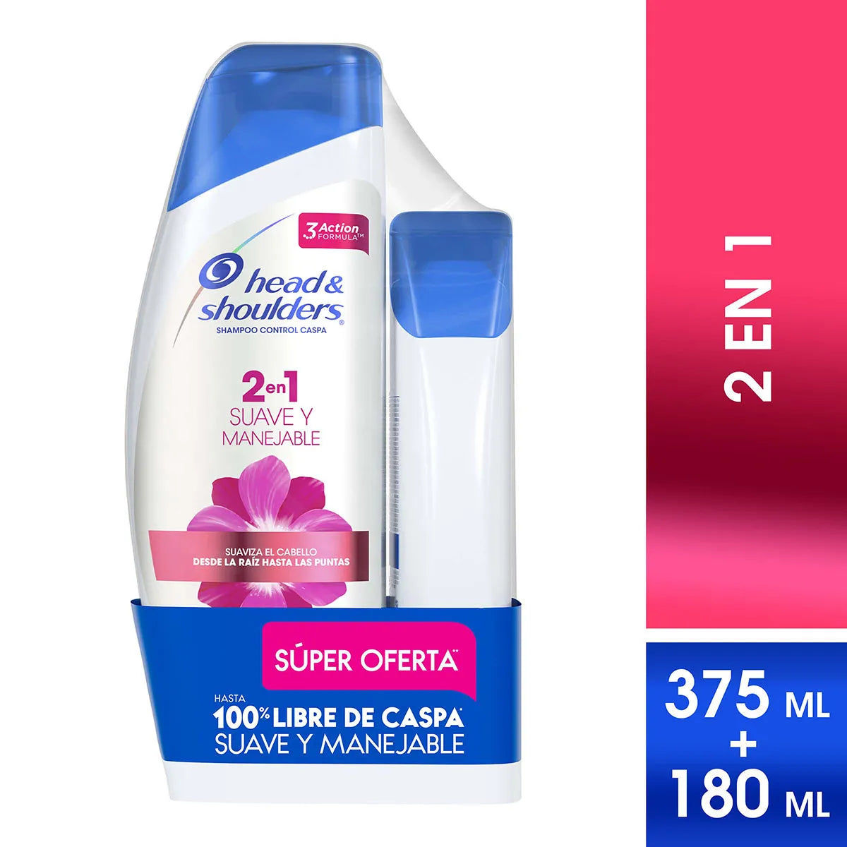 Champu Head Shoulders 2 En 1 Suave Y Manejable Champu Control Caspa 37 ...