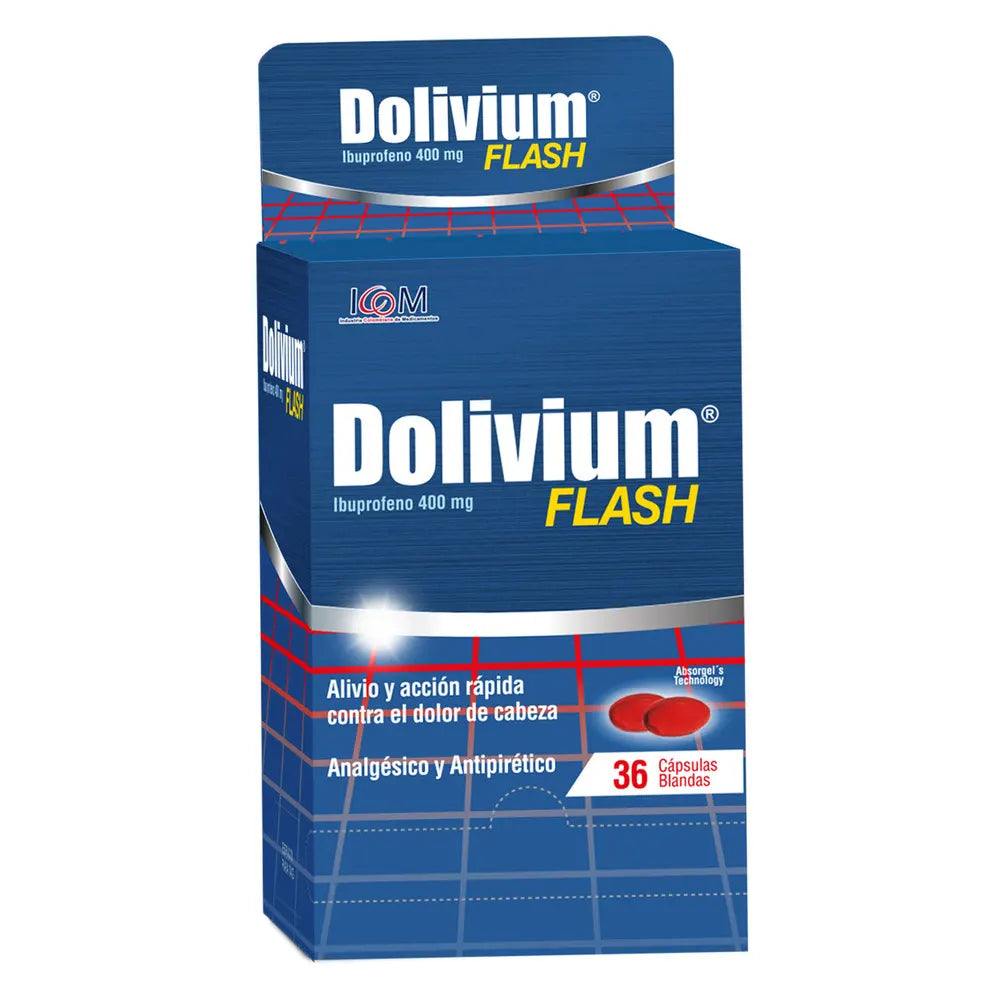Sobre x 3 Capsula Dolivium Flash 400 Mg Icom (Ibuprofeno) – Droguerías ...