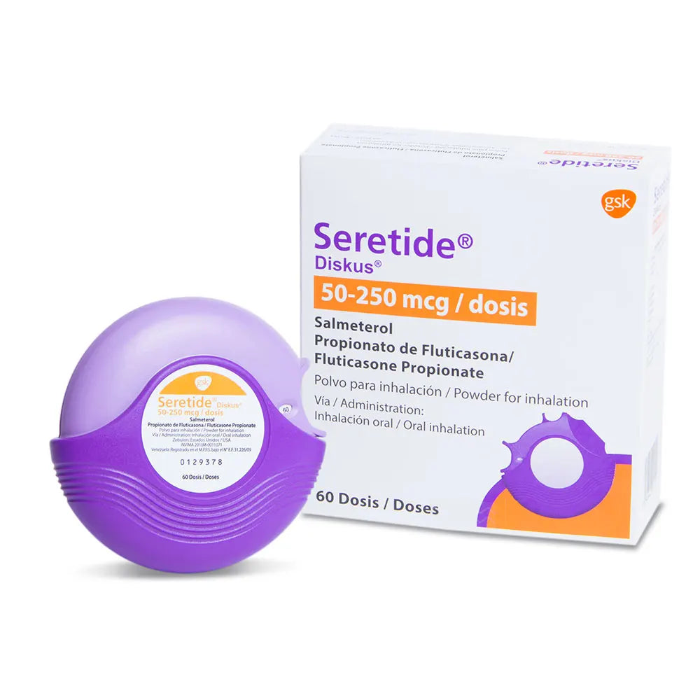 Seretide Diskus 50/250 Mcg Frasco X 60 Dosis (Fluticasona - Salmeterol ...