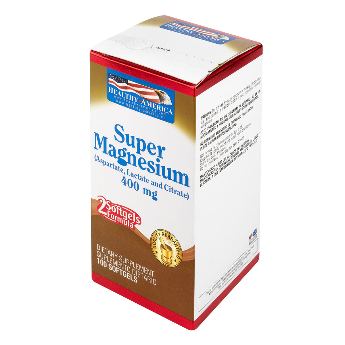 Super Magnesium 400 Mg 100 Softgels (Suplemento De Calcio Vitamina D ...